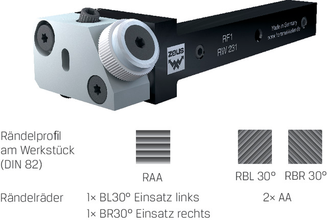 Rändelfräswerkzeug ZEUS, RF1 | eShop by Vmax Präzisionswerkzeuge