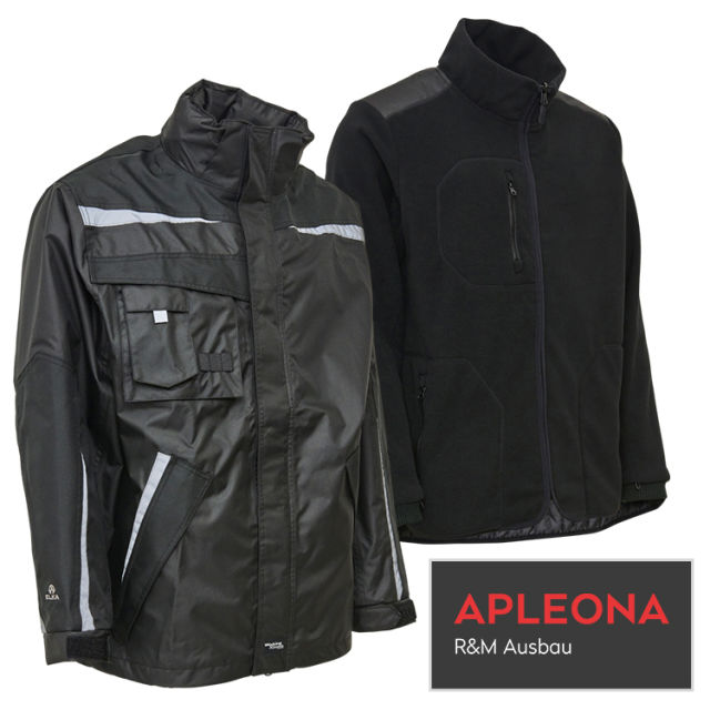 ELKA Working Xtreme Jacke \'Apleona R&M\' Art. 086004 150014, schwarz, Gr. 5XL | MLS Safety GmbH